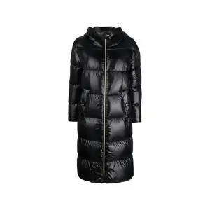 Herno Quilted Padded Zipped Parka Coat - Black