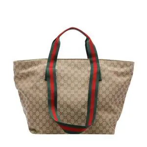 Gucci Medium Gg Motif Shopping Bag - Cream