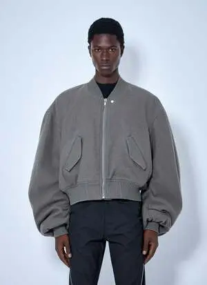 Rick Owens Zip-up Bomber Jacket - Gray