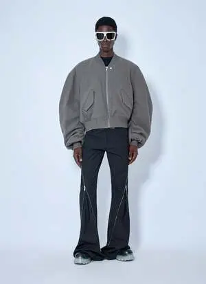 Rick Owens Zip-up Bomber Jacket - Gray