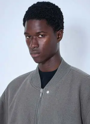 Rick Owens Zip-up Bomber Jacket - Gray