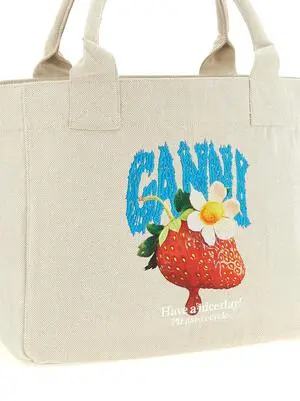 GANNI Medium 'strawberry' Shopping Bag
