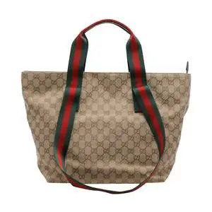 Gucci Small Gg Motif Shopping Bag - Cream