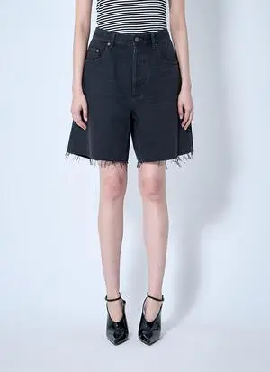 Saint Laurent Denim Shorts - Black