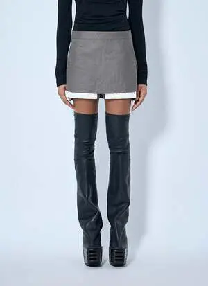 Rick Owens Mini Skirt - Gray