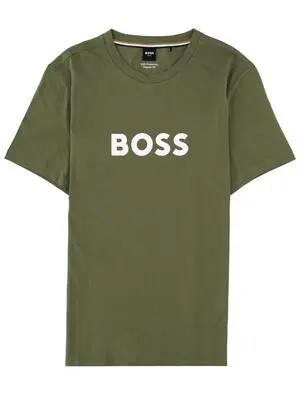 BOSS T-shirt Con Logo - Green