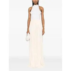 Saint Laurent Neutrals Skirts Pleated Skirts