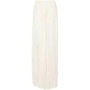 Saint Laurent Pleated Maxi Skirt - Cream