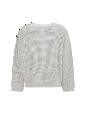 Brunello Cucinelli Openwork Sweater With Shoulder Buttons