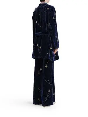 FORTE_FORTE Embroidered Velvet Trousers