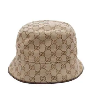 Gucci Gg Cotton Canvas Cloche - Cream