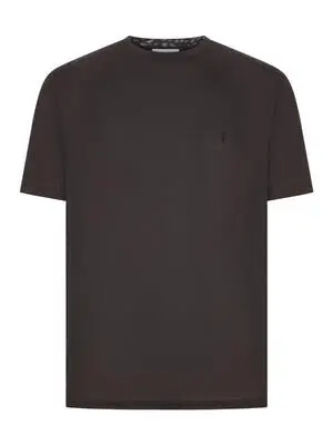 Saint Laurent Cassandre T-shirt In Silk And Cotton - Multicolor