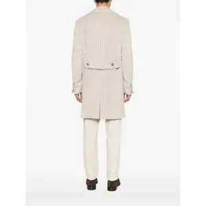 Isaia Double-breasted Wool And Alpaca Blend Overcoat
