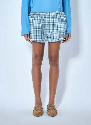 Acne Studios Gathered Check Shorts