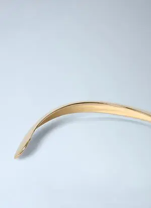 Saint Laurent Polished Metal Cuff Bracelet