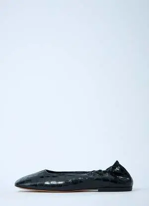 Dries Van Noten Croc-embossed Ballerina Flats