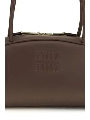 Miu Miu Beau Leather Shoulder Bag - Brown