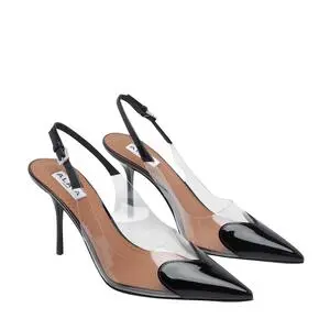 Alaïa Le Coeur Slingback Stiletto Heels - Black