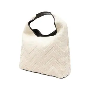 Missoni Zigzag Pattern Tote Bag - Cream