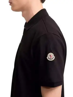 Moncler Cotton Piqué Polo Shirt With Logo