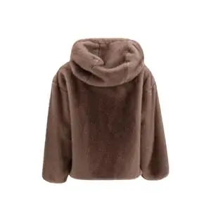 Herno Faux Fur Hooded Jacket - Brown