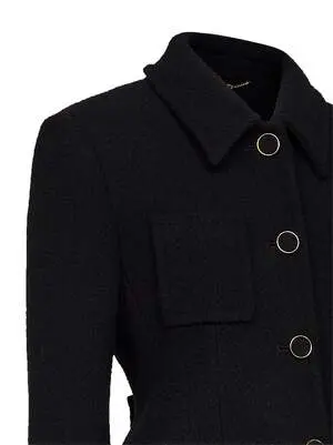 Chloé Black Wool Blend Bouclette Jacket