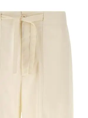 JIL SANDER Cotton Poplin Cargo Pants - Cream