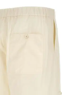 JIL SANDER Cotton Poplin Cargo Pants - Cream