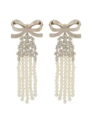SELF-PORTRAIT Drop Earrings With Bow