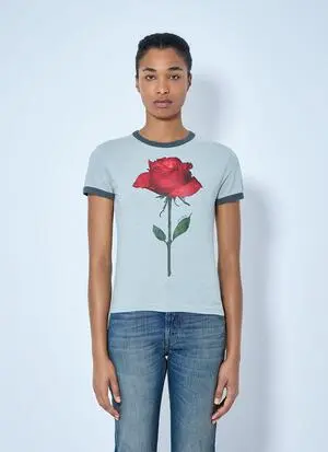 Acne Studios Graphic Rose T-shirt - Gray