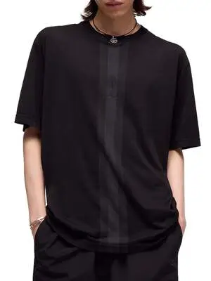 Gucci Cotton T-shirt With Tonal Web Stripe