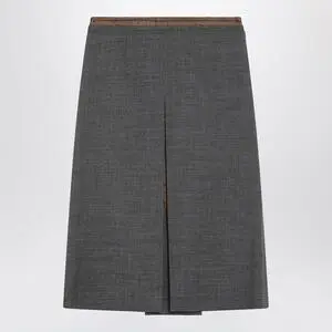 Prada Wool Skirt - Gray