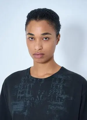 MAISON MARGIELA Numbers Regular T-shirt - Black