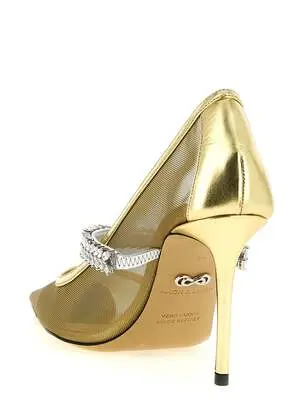 Mach & Mach Lotus Flower' Pumps - Gold