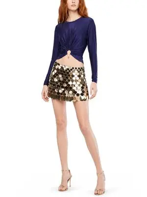 Rabanne Sequin Miniskirt - Gold