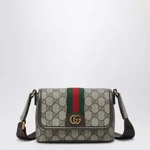 Gucci Mini Ophidia Shoulder Bag In Gg Monogram Canvas - Cream
