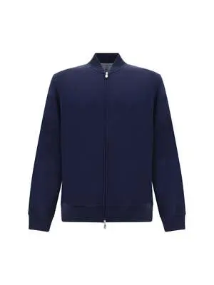 Brunello Cucinelli Cotton Zip Sweatshirt - Blue