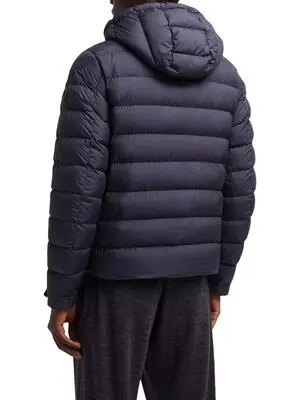 Moncler Arneb Short Hooded Down Jacket - Blue