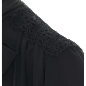 Chloé Crêpe De Chine Maxi Gathered Lavallière Blouse - Black