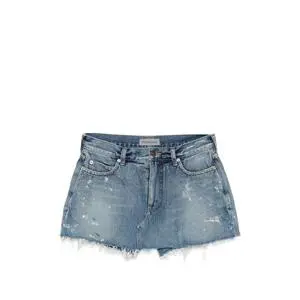 Balenciaga Distressed Shorts For Women