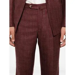 Isaia Suits Double Breasted Suits - Red