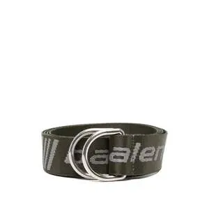 Balenciaga BALENCIAGA Logo Print Fabric Belt Green