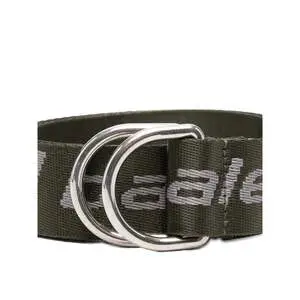 Balenciaga Logo Print Fabric Belt - Green