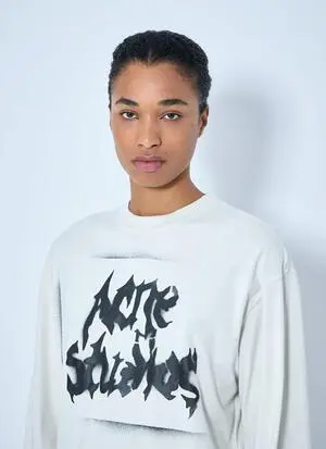 Acne Studios Gothic Logo T-shirt - White