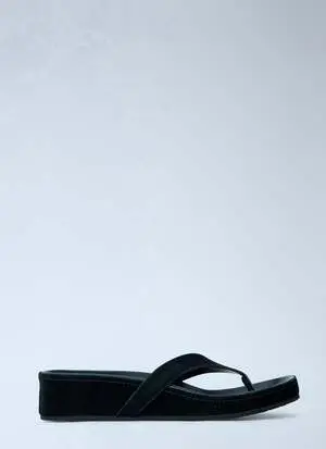 Phoebe Philo Round Flip Flop - Black