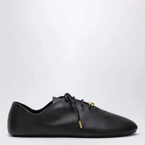 Loewe Pebble Soft Lace-up Shoes In Calf Nappa Leather - Black