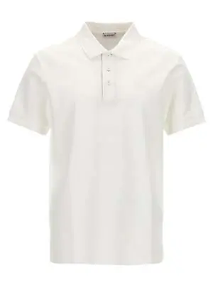 Burberry Logo Embroidery Polo Shirt - White