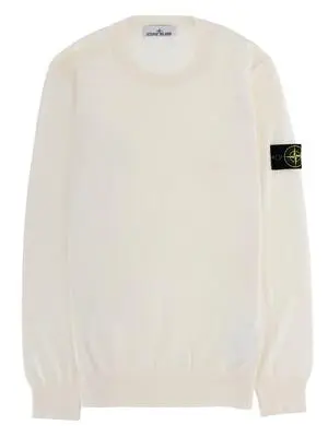 Stone Island Maglia Con Logo - Cream