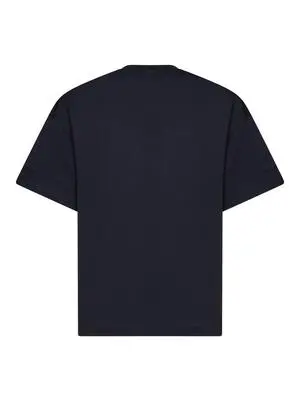 JIL SANDER Midnight Blue Cotton Boxy T-shirt With Logo