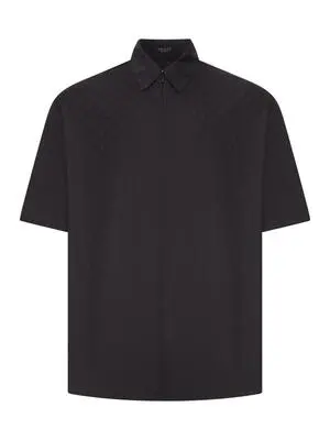 Gucci Gg Cotton Poplin Zip Shirt - Brown